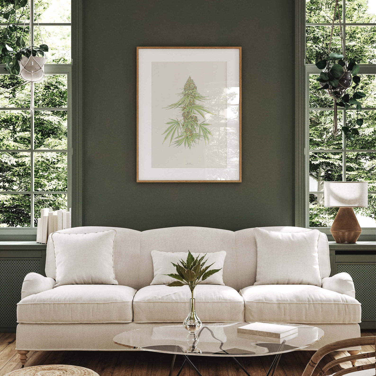 Cannabis Botanical Art Print, Vintage Style Marijuana Illustration - Etsy