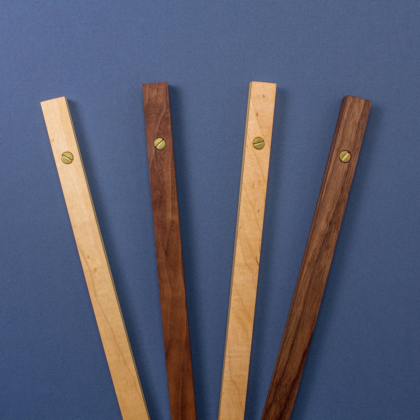 Walnut Poster Hanging Rail Set, 18" or 24", Poster Holder, Print Holder ...