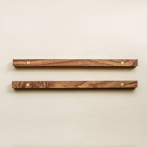 Walnut Poster Hanging Rail Set 18 or 24 Poster - Etsy