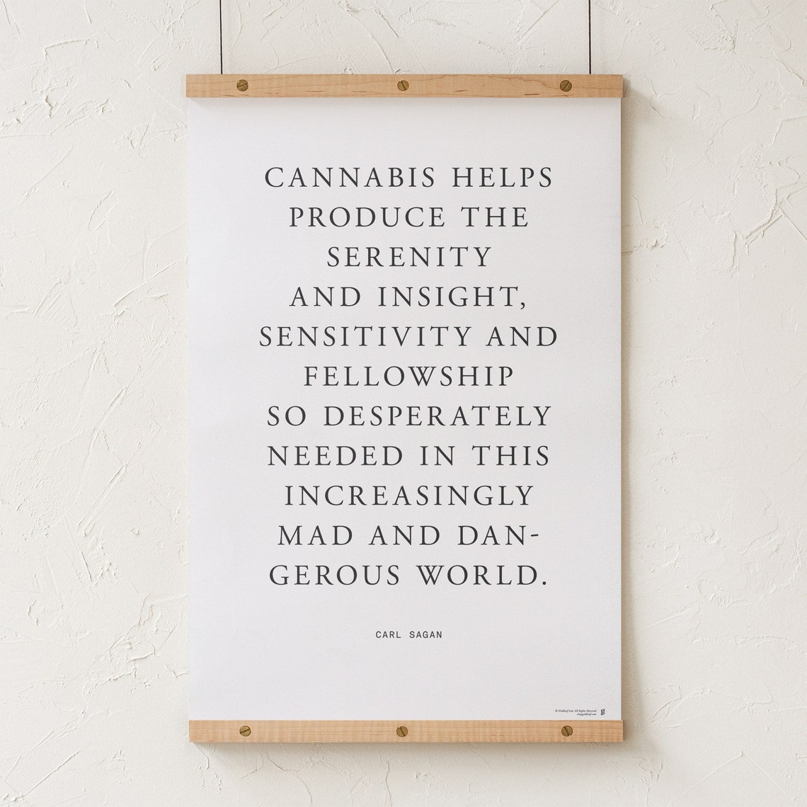 Carl Sagan Cannabis Quote Art Print, Motivational Marijuana Poster ...