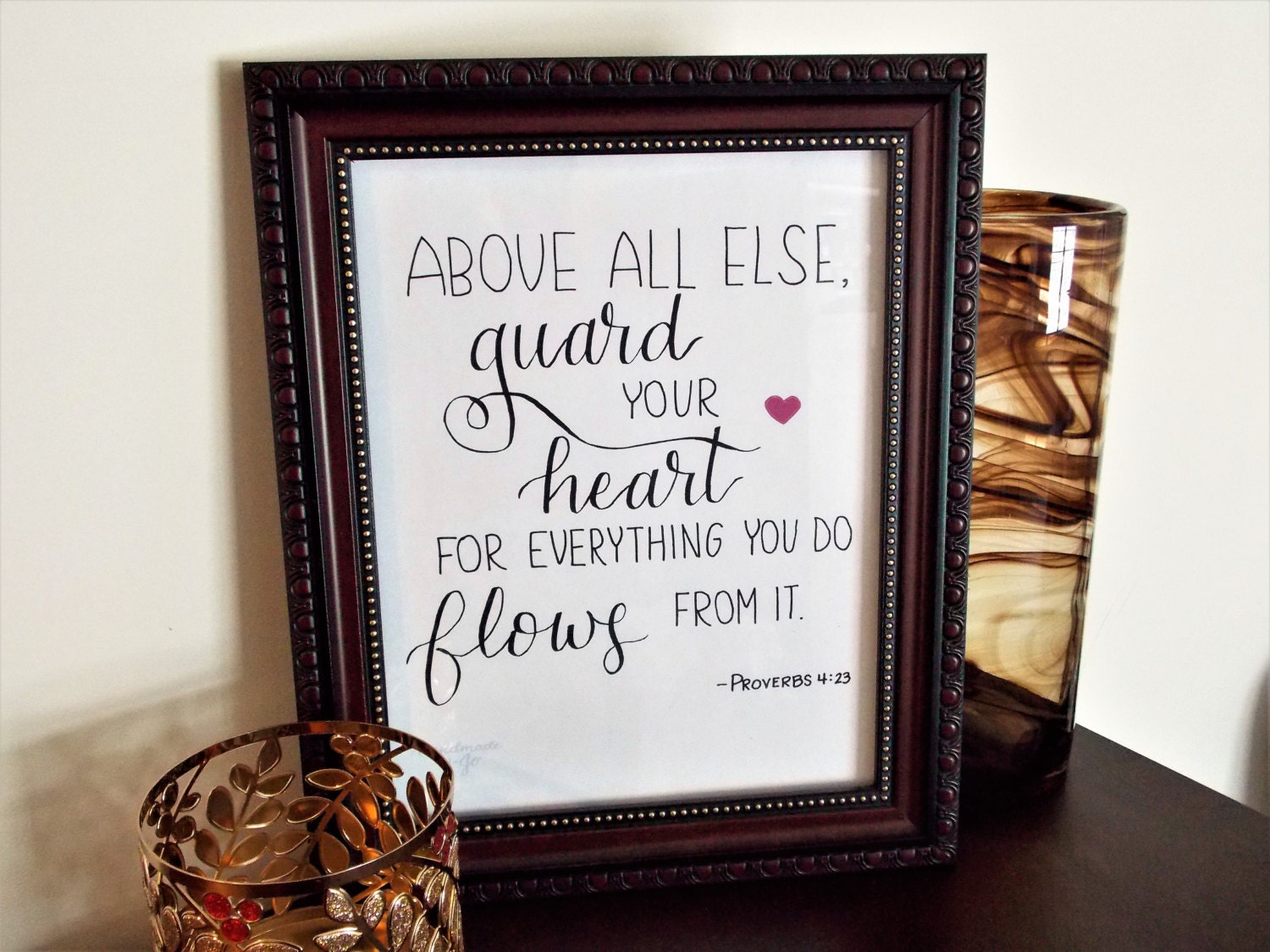 Printable, Bible Scripture Art, Proverbs 4:23, PRINT of an Original ...