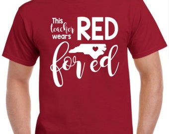 Red for Ed Nc Shirt - Etsy