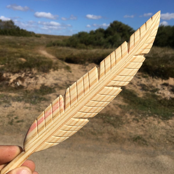 Wooden Feather - Etsy