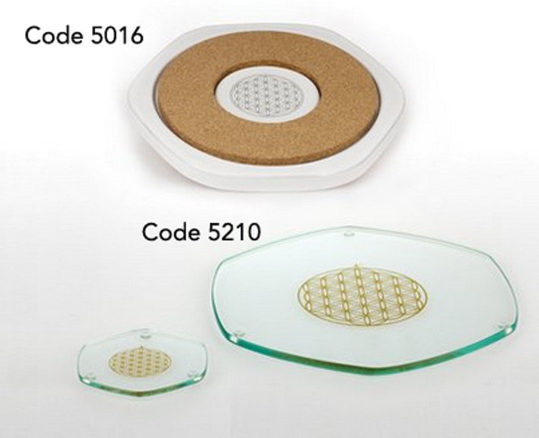 23cm Energizing Plates, Engraved Flower of Life, From Nature Design ...