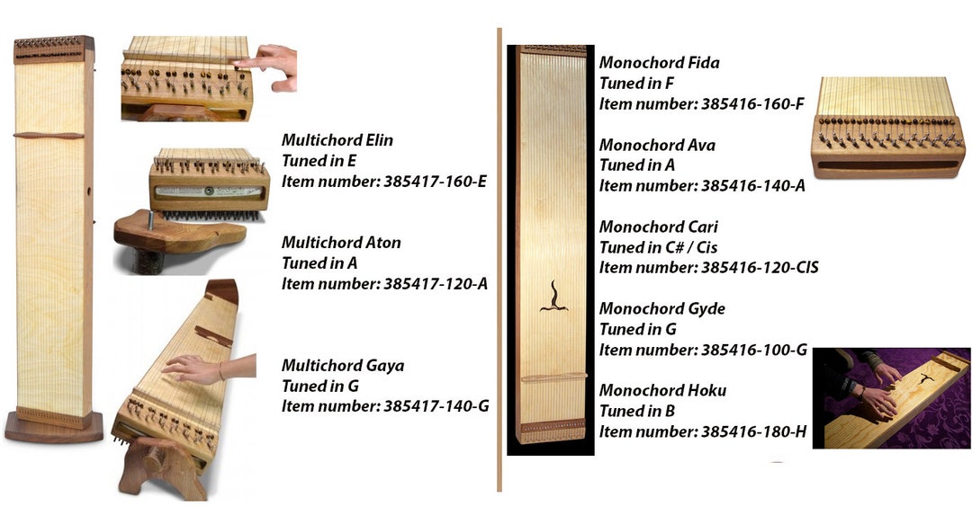 Rare Monochord and Polychord, 8 Models to Choose From, Ideal for ...