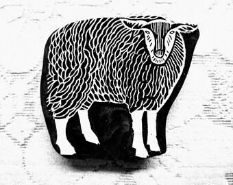 Sheep Indian Hand Carved Wood Block Stamp Traditional Stamp - Etsy