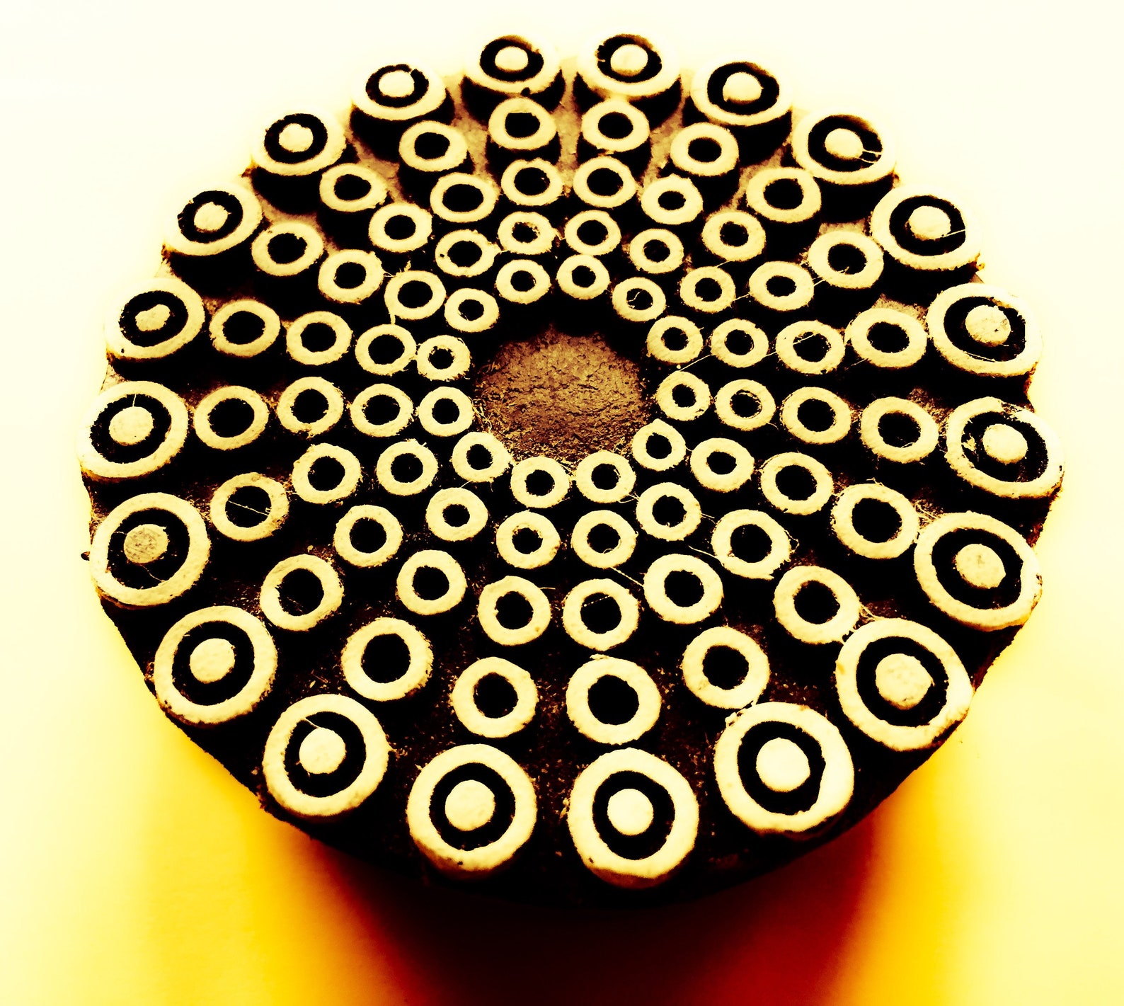 Round Hand Carved Indian Wooden Stamp Traditional Wood Block - Etsy