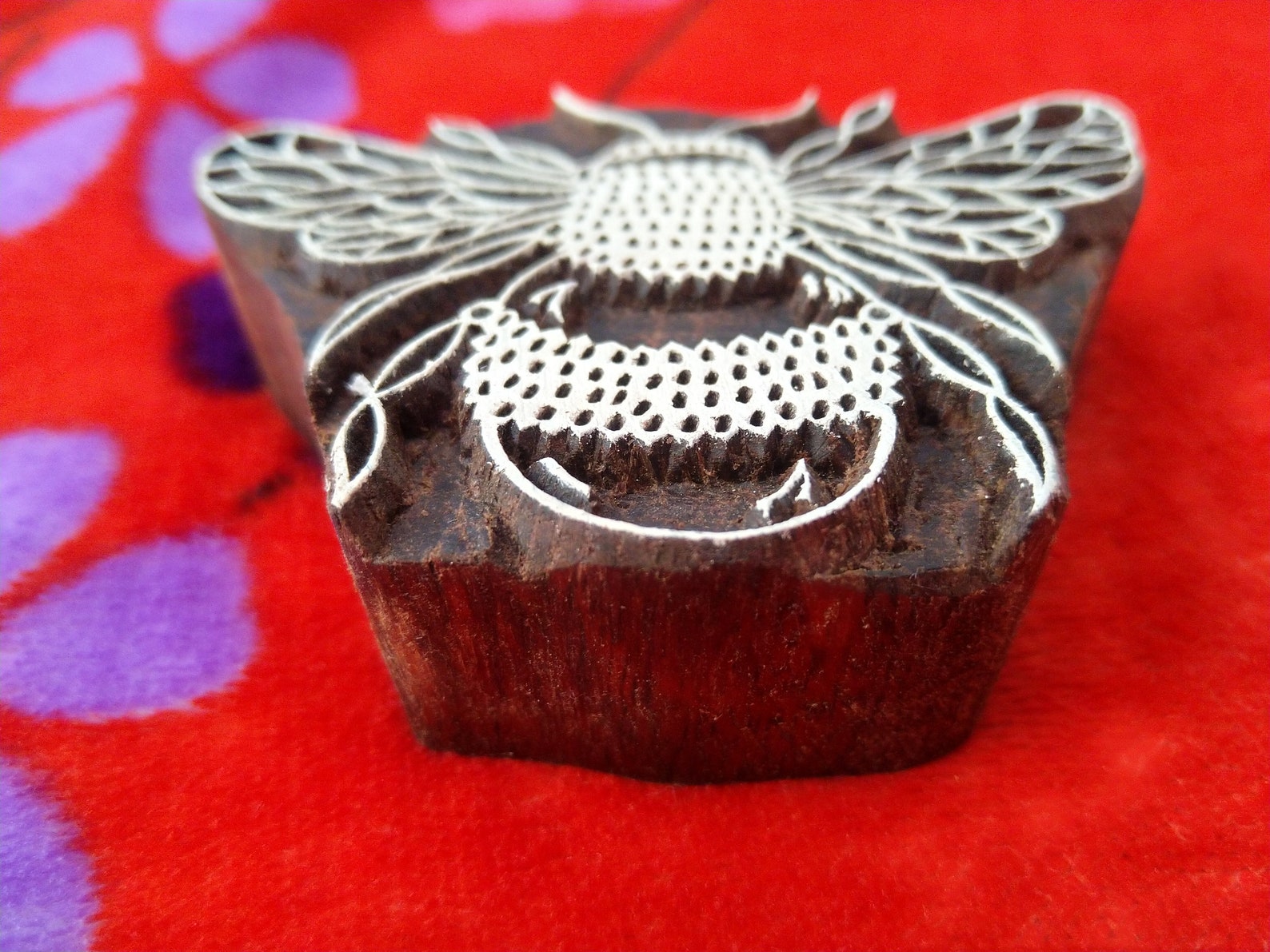 Beetle Wood Stamp Insect Stamp Hand Carved Indian Wood | Etsy