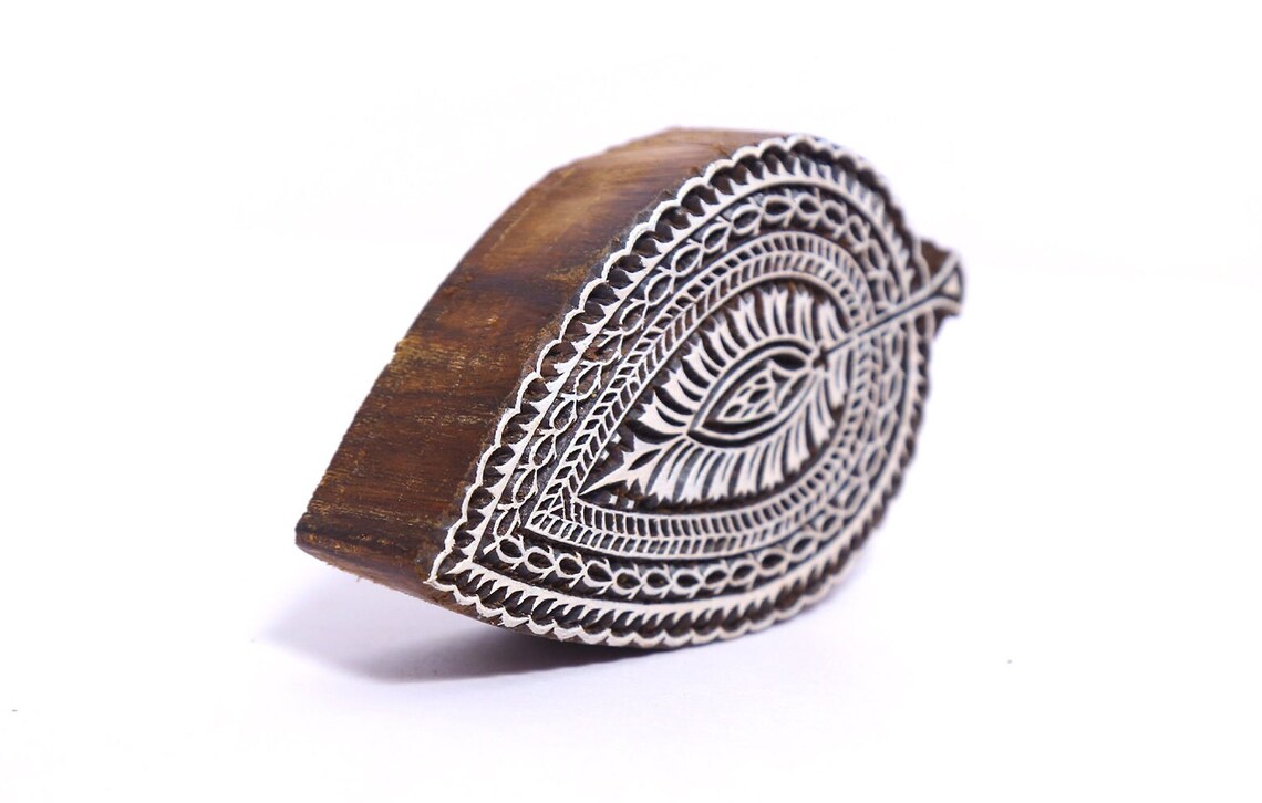 Hand Carved Wood Printing Block Indian Wood Block Pottery - Etsy