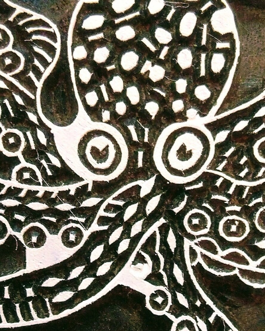 Cool Octopus Indian Hand Carved Wood Stamp Textile Printing - Etsy