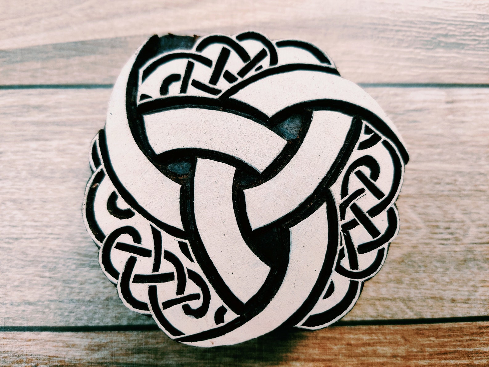 Triquetra Celtic Art Medieval Stamp Trinity Knot Hand | Etsy