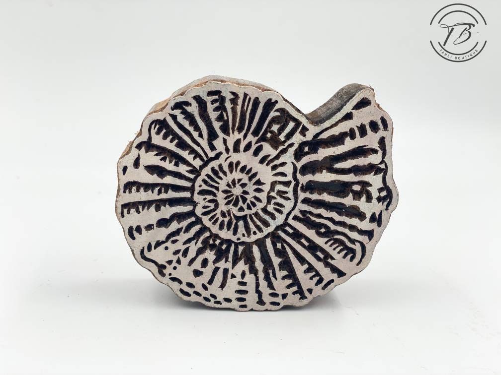 Snail stamp pottery stamp Indian stamp wood printing block | Etsy