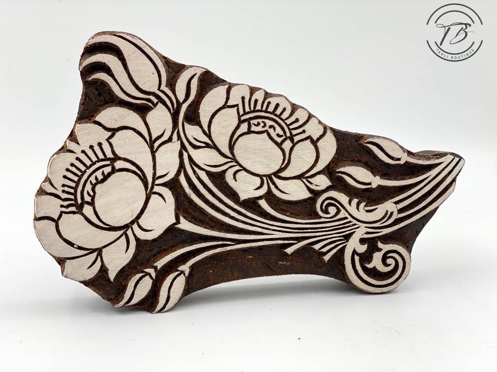Flower Stamp Pottery Stamp Indian Stamp Wood Printing - Etsy