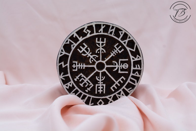 Viking Compass Hand Carved Wood Stamp Printing Block for - Etsy