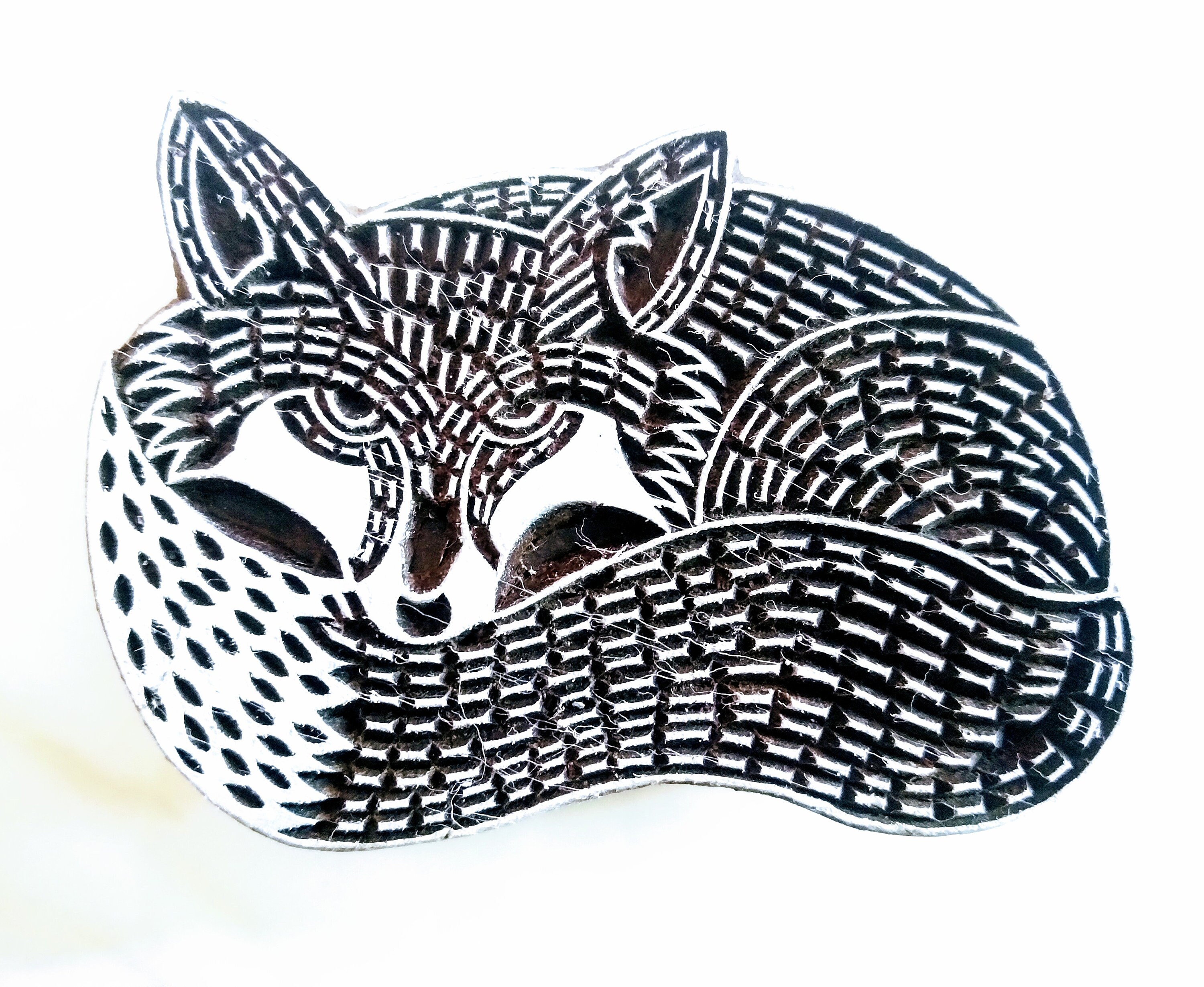 Fox Hand Carved Wood Printing Block Pottery Stamp Indian - Etsy