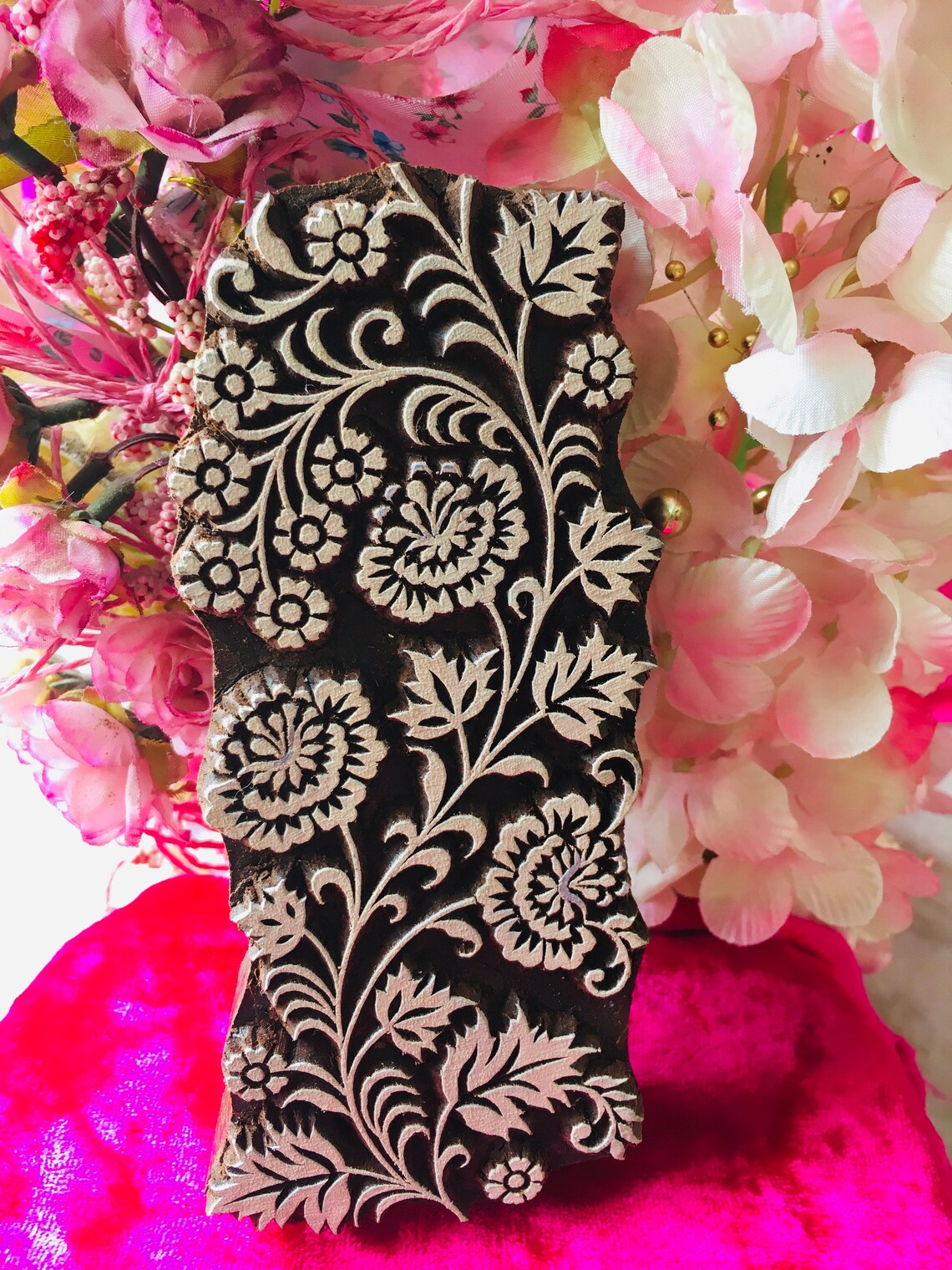 Floral Border Block Pottery Stamp Clay Stamp Hand Carved | Etsy