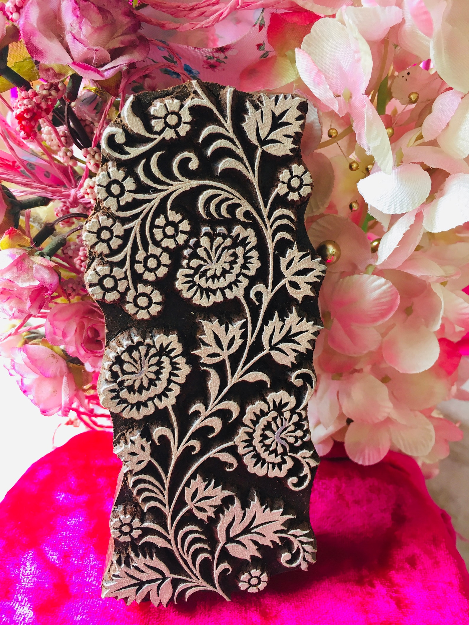 Floral Border Block Pottery Stamp Clay Stamp Hand Carved | Etsy