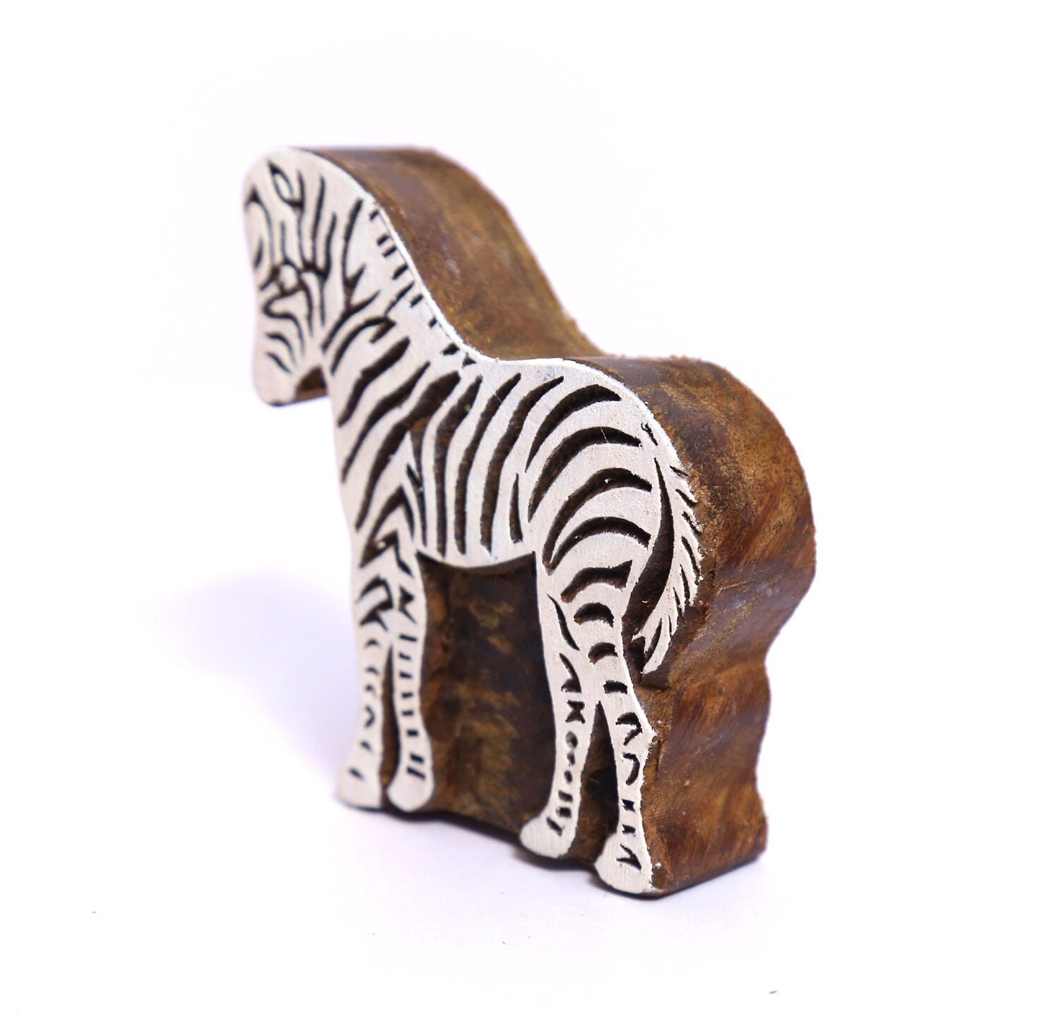 Zebra Stamp Hand Carved Indian Printing Block Pottery | Etsy