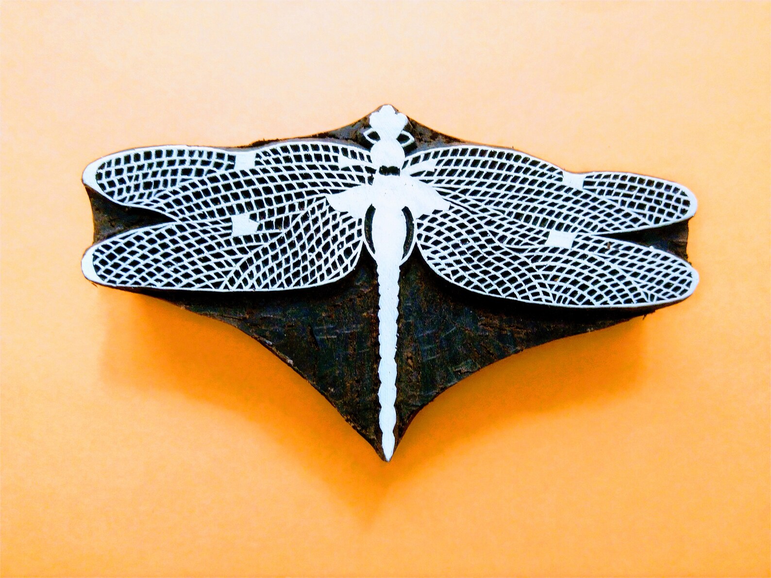 Dragonfly Diva Wood Stamp Hand Carved Indian Wood Printing | Etsy