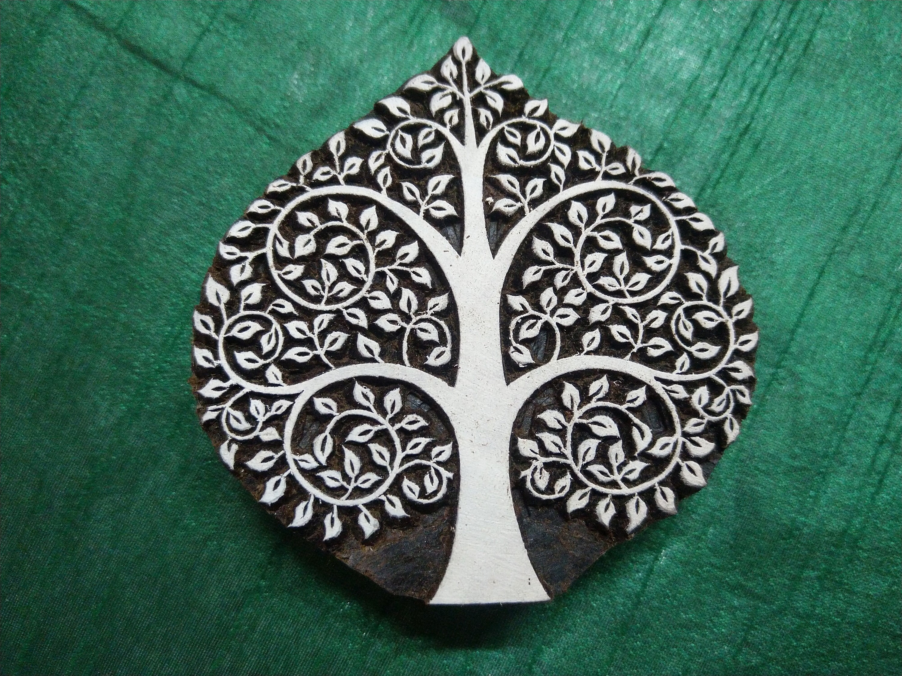Bodhi Tree Wood Block Print Stamp Indian Stamp Textile - Etsy