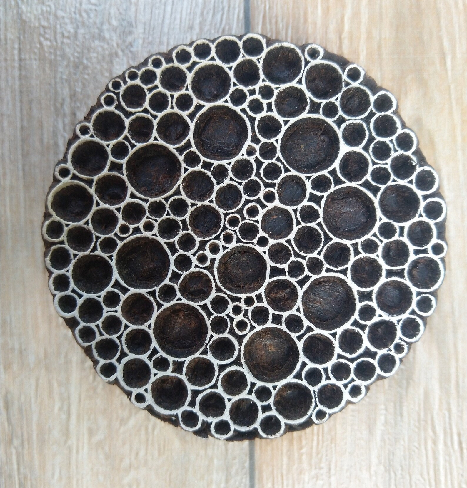 Circle of Circles Round Hand Carved Indian Wooden Stamp - Etsy