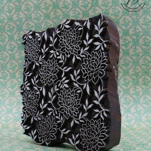 Roses - Floral Stamp; Indian Stamp; Wood Printing Block; Hand Carved ...