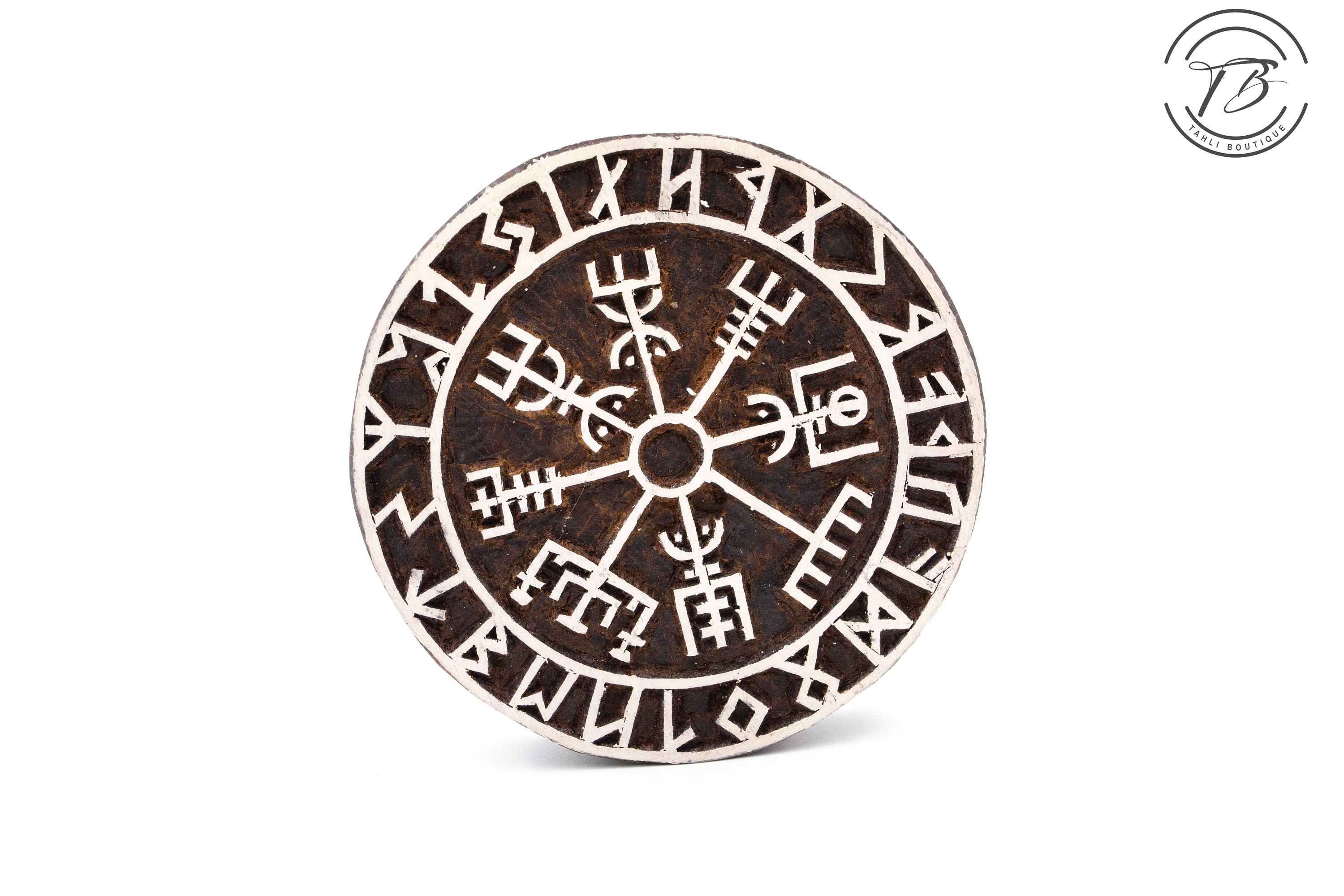 Viking Compass Hand Carved Wood Stamp Printing Block for - Etsy