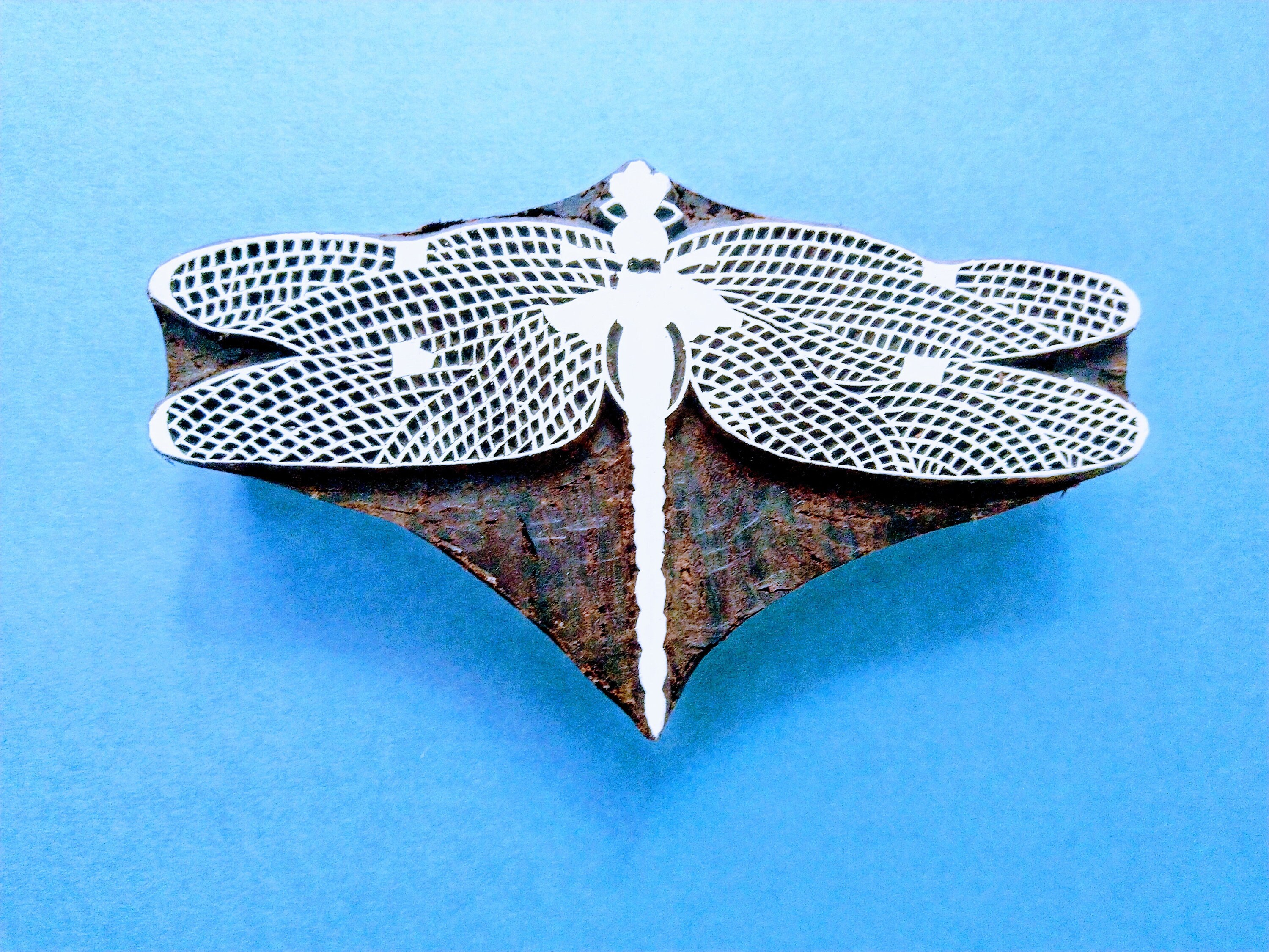Dragonfly Diva Wood Stamp Hand Carved Indian Wood Printing - Etsy