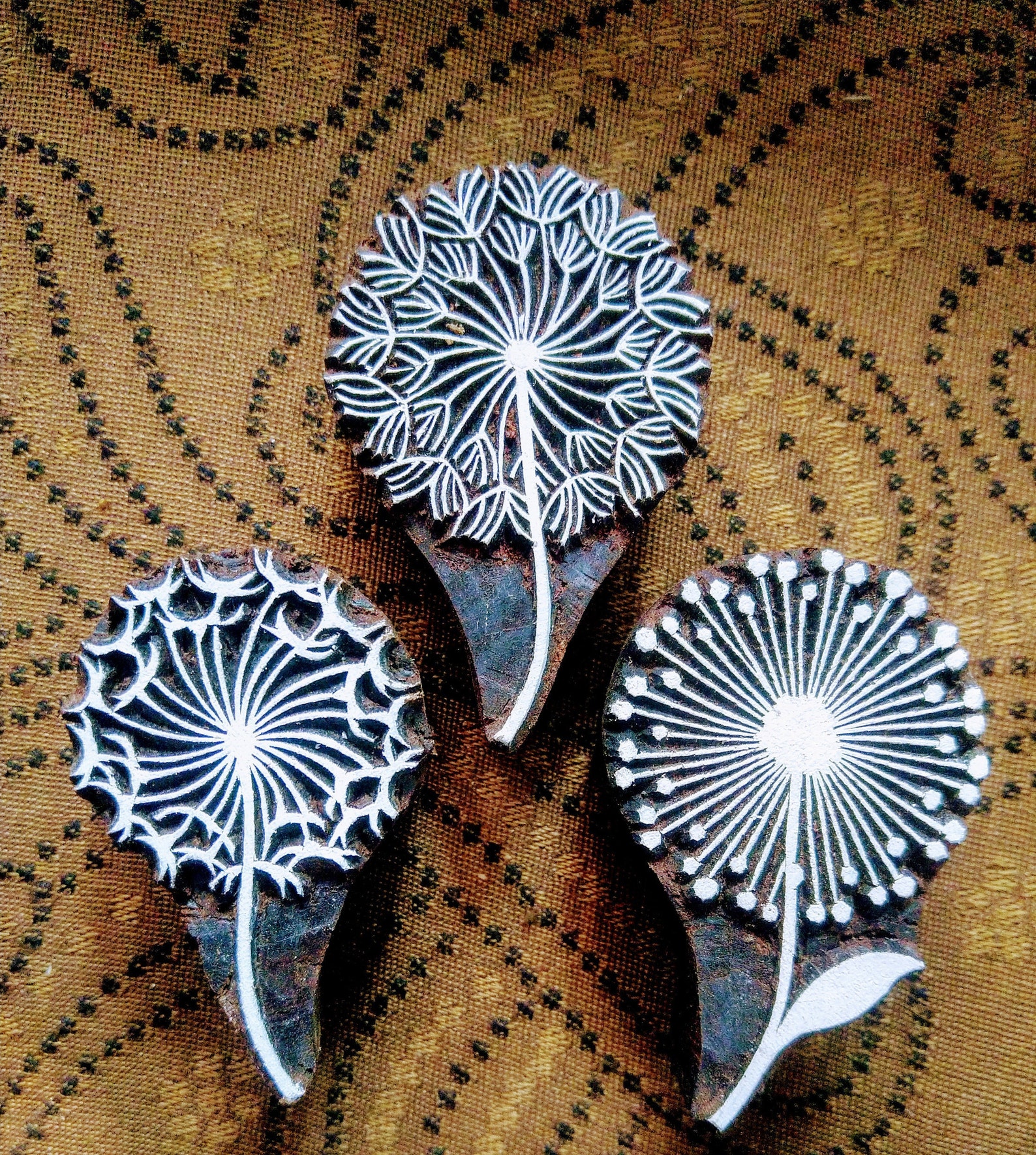 Set of 3 Dandelions Soap Stamps Dandelion Garden Pottery - Etsy