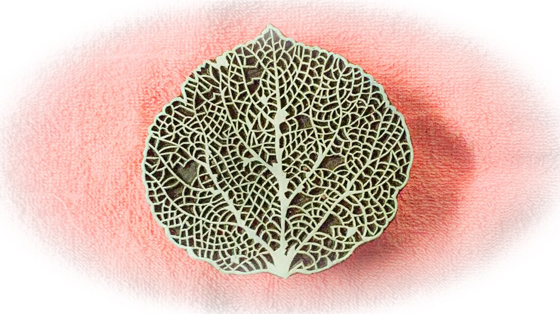Leaf Skeleton Stamp Leaf Stamp Hand Carved Wood Printing | Etsy