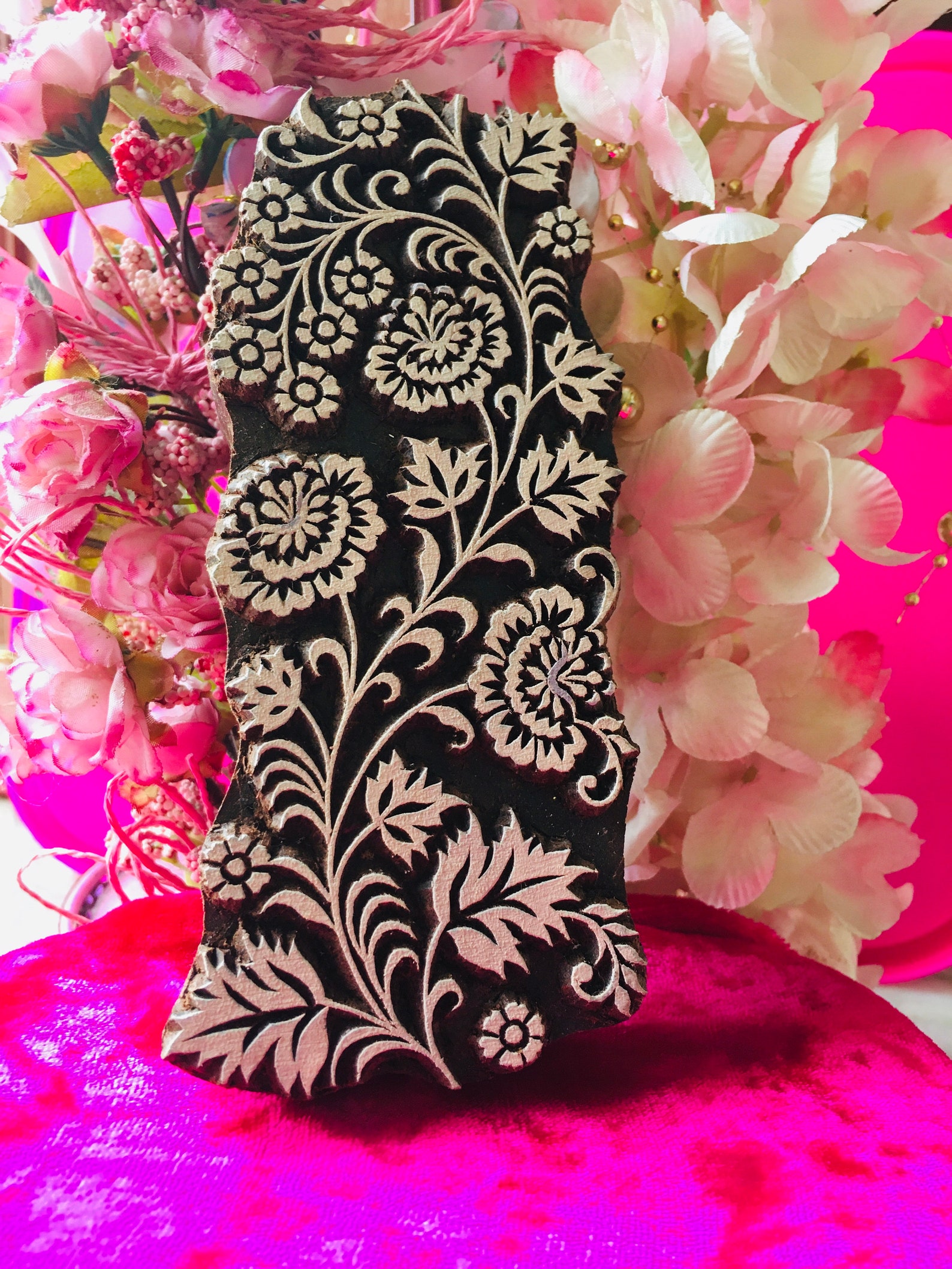 Floral Border Block Pottery Stamp Clay Stamp Hand Carved | Etsy