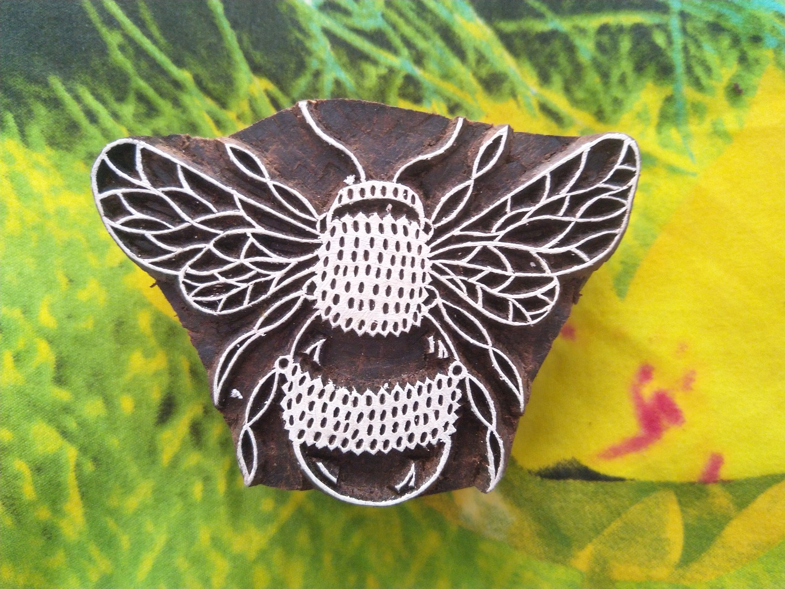 Beetle Wood Stamp Insect Stamp Hand Carved Indian Wood | Etsy