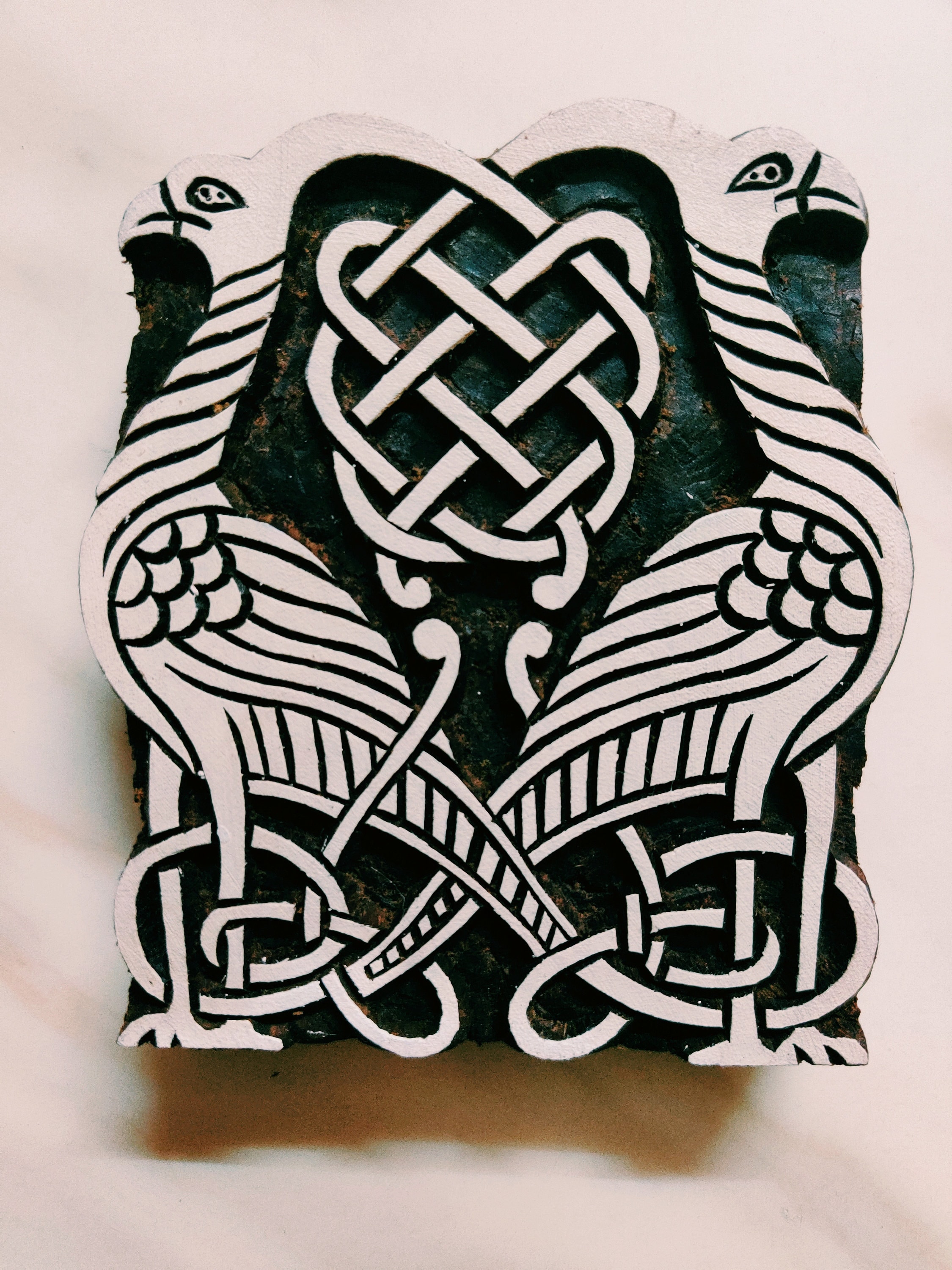 Celtic Bird Stamp Mythological Bird Stamp Hand Carved Wood - Etsy UK