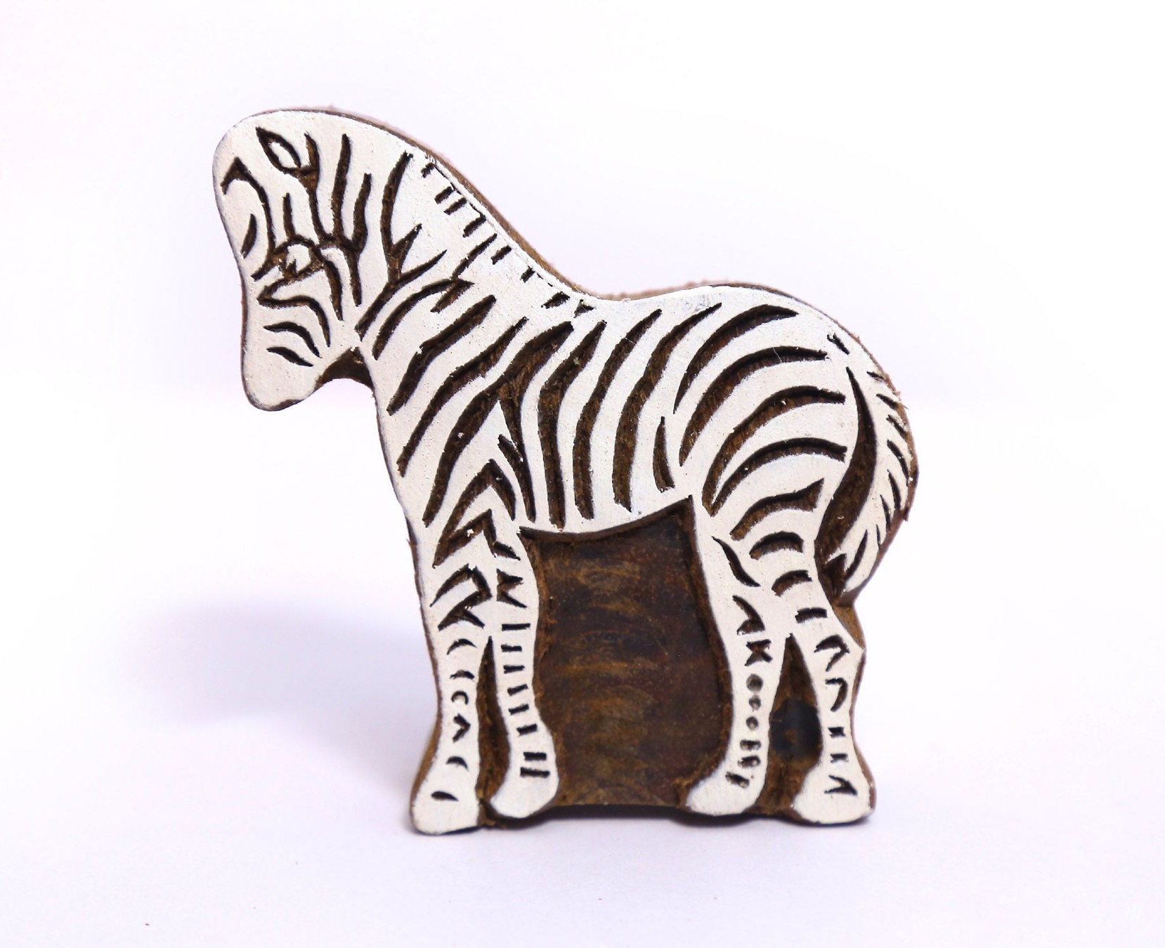 Zebra Stamp Hand Carved Indian Printing Block Pottery | Etsy