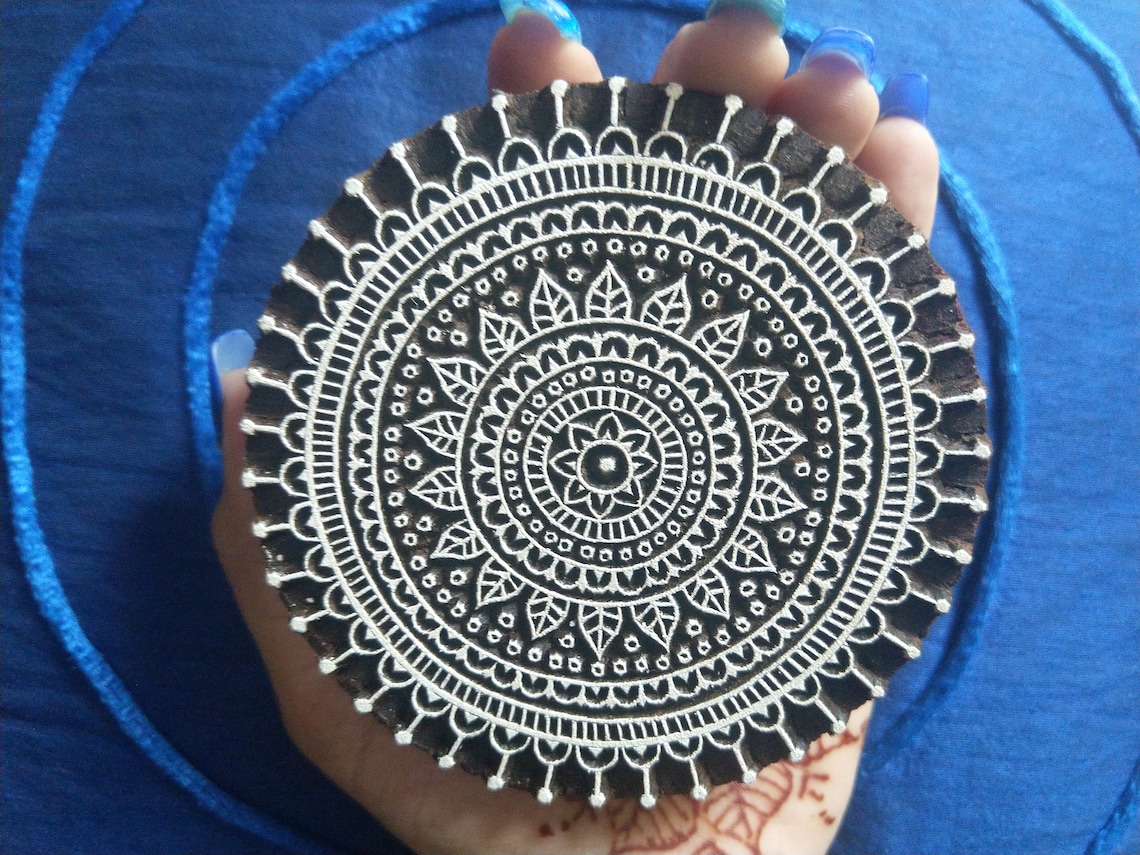 Floral Intricate Mandala Wood Stamp Pottery Stamp Wood - Etsy