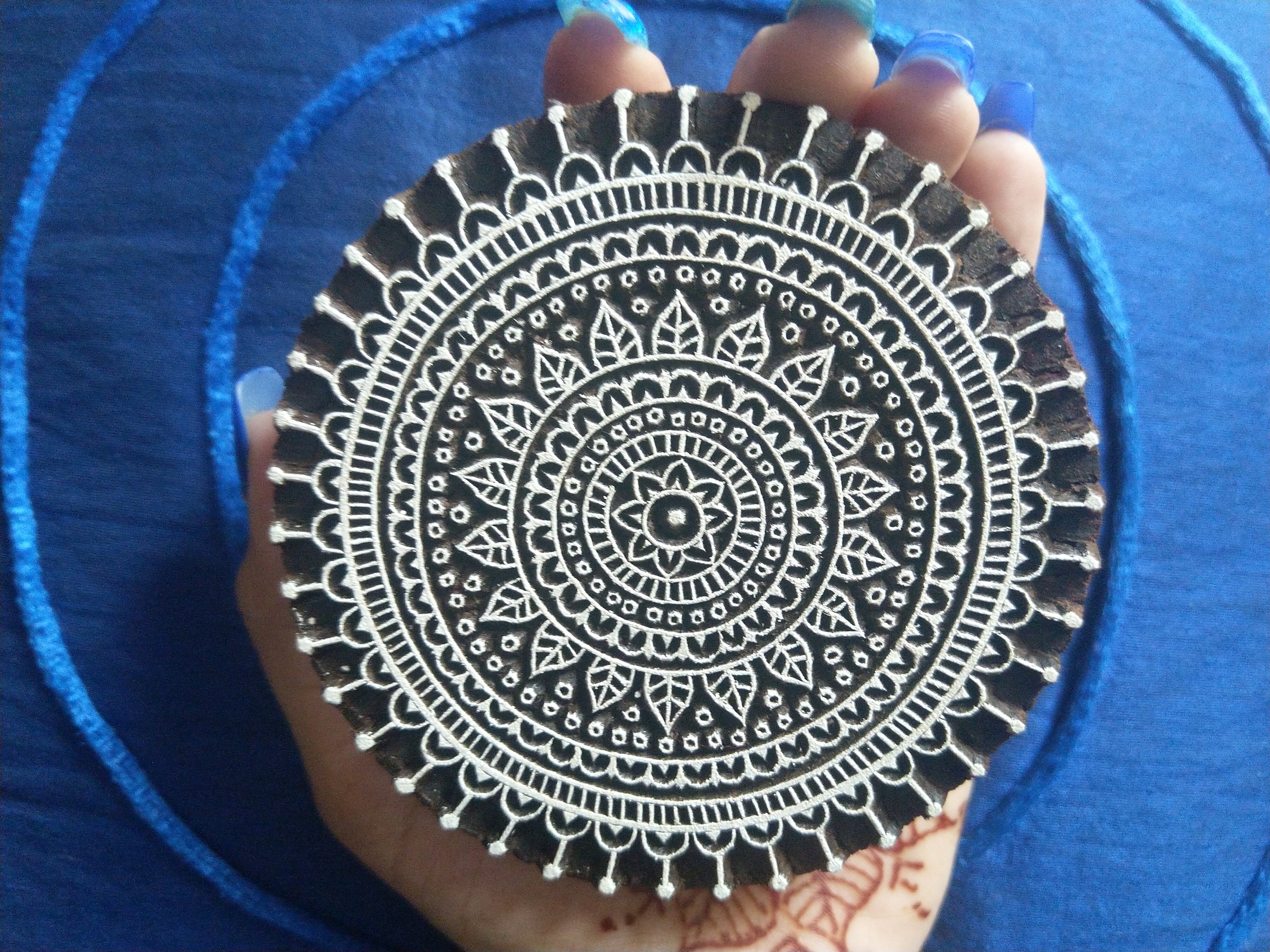 Floral Intricate Mandala Wood Stamp Pottery Stamp Wood - Etsy