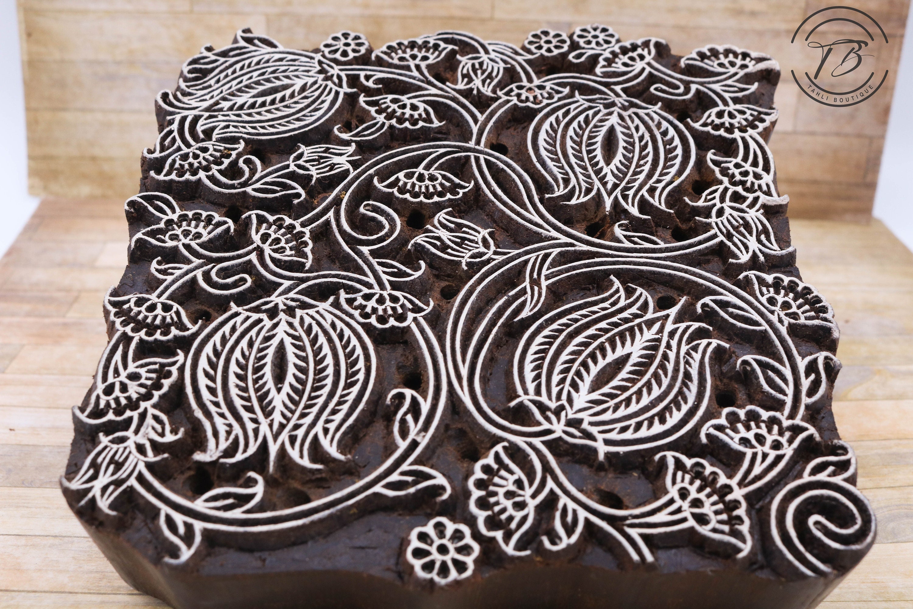 Large Hand Carved Wood Stamp Indian Wood Printing Block - Etsy