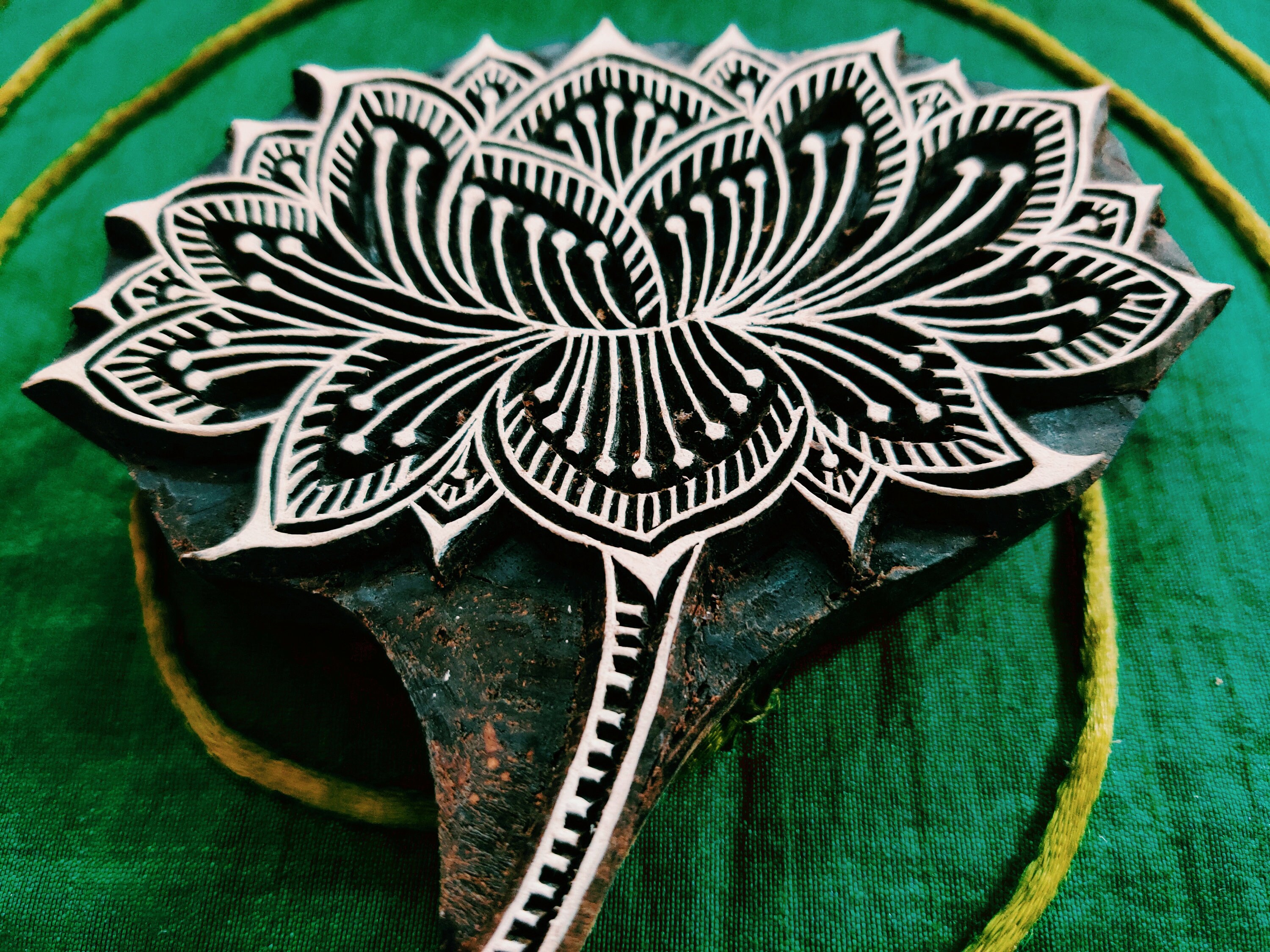 Lotus Stamp Pottery Stamp Indian Stamp Wood Printing Block - Etsy