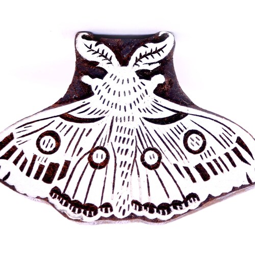 Moth Wood Stamp Indian Hand Carved Wood Stamp Wood Printing - Etsy