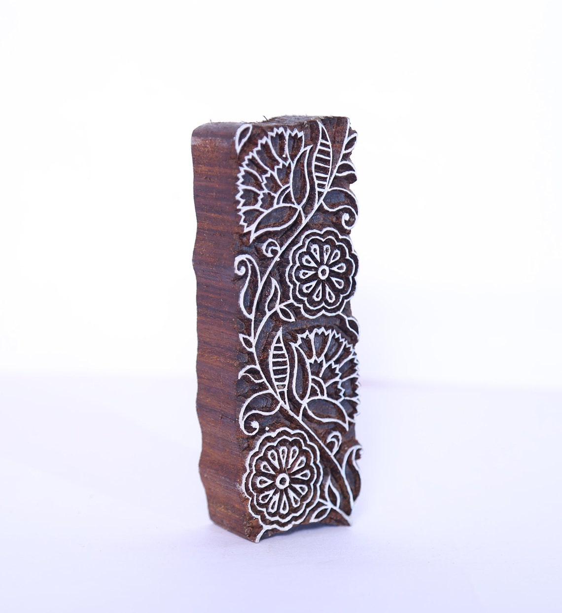 Floral Border Stamp Pottery Stamp Hand Carved Indian Wooden - Etsy