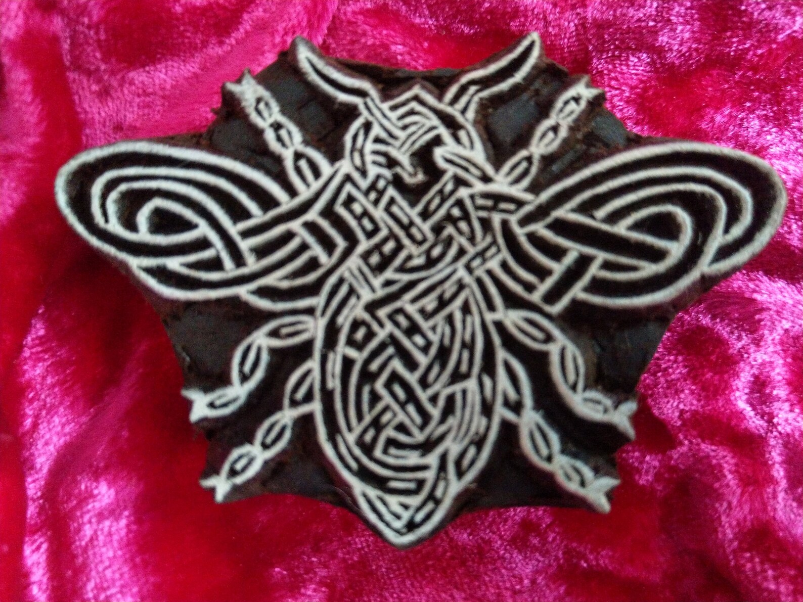 Celtic Bee Bumblebee Hand Carved Wood Stamp Indian Wood | Etsy