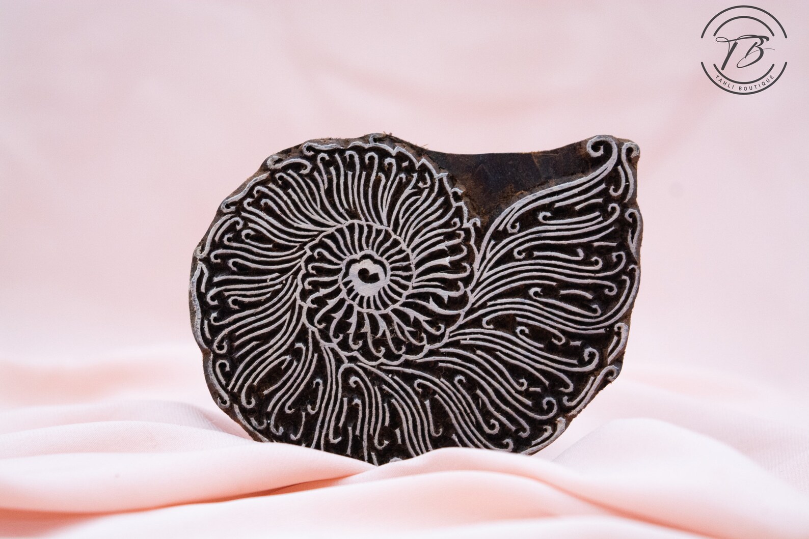 Snail Wood Hand Carved Indian Printing Block Pottery Stamp | Etsy