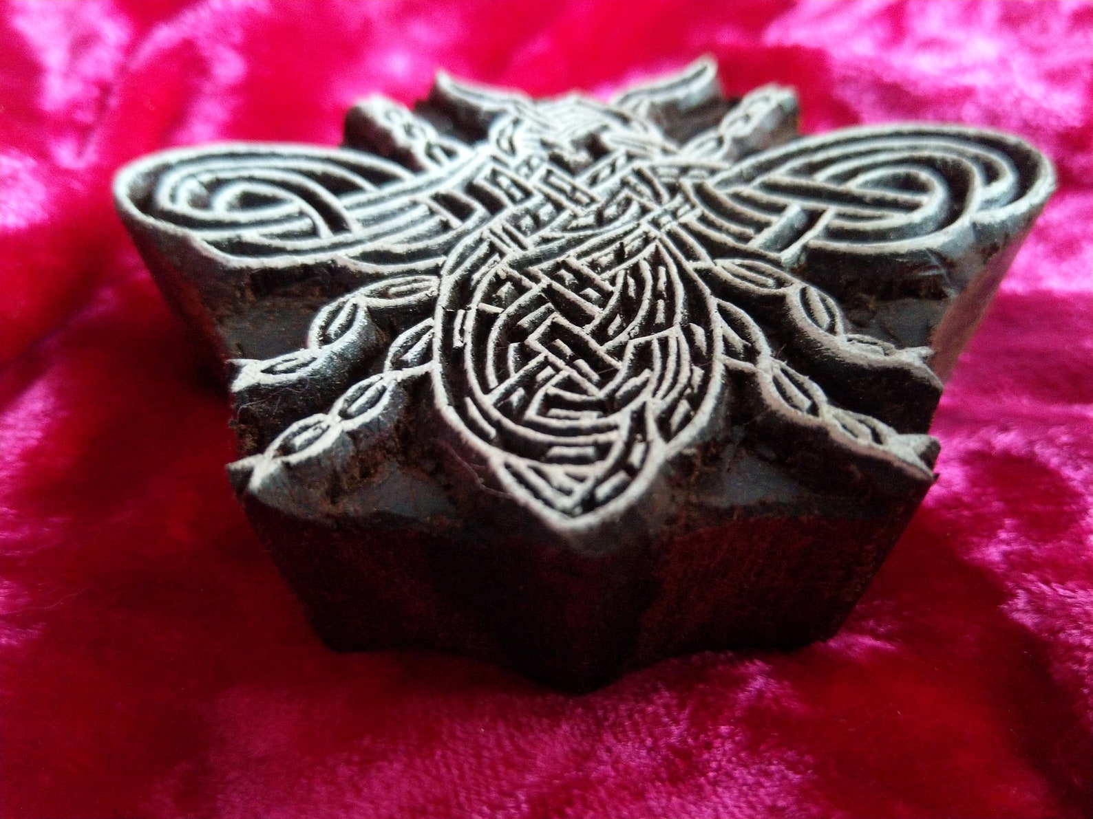 Celtic Bee Bumblebee Hand Carved Wood Stamp Indian Wood | Etsy