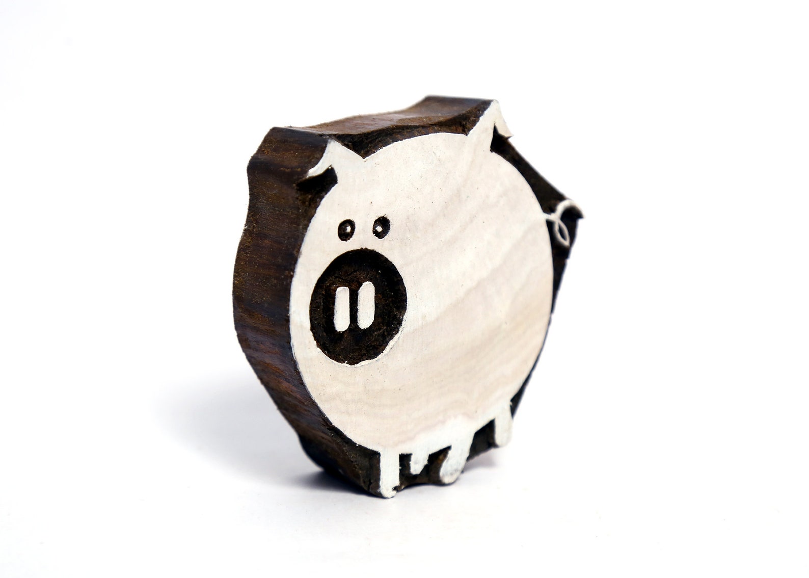 Pig Stamp Farm Animal Wood Printing Block Pottery Stamp | Etsy