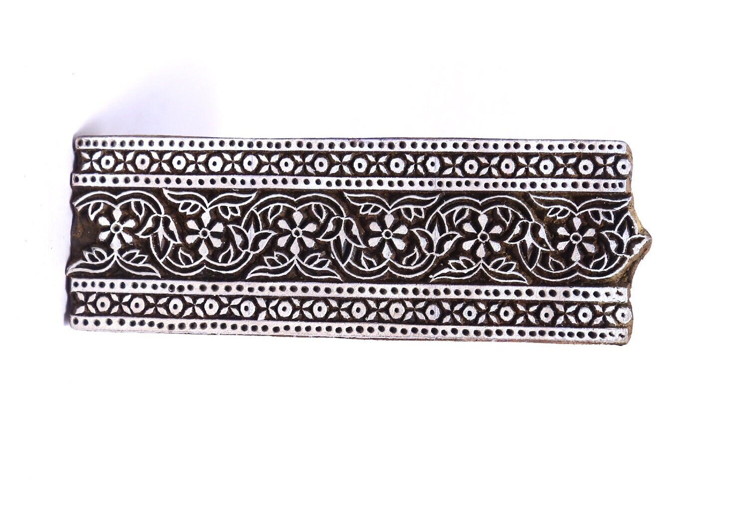 Floral Border Stamp Pottery Stamp Clay Stamp Hand Carved - Etsy