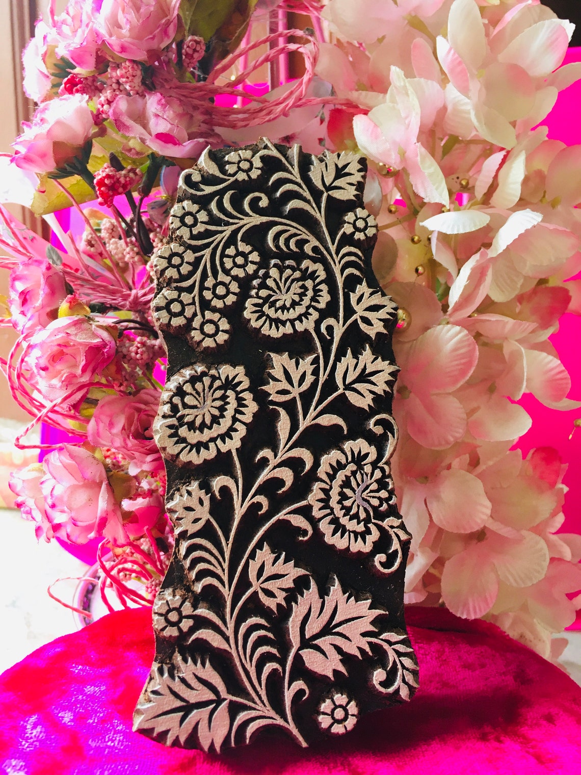 Floral Border Block Pottery Stamp Clay Stamp Hand Carved | Etsy