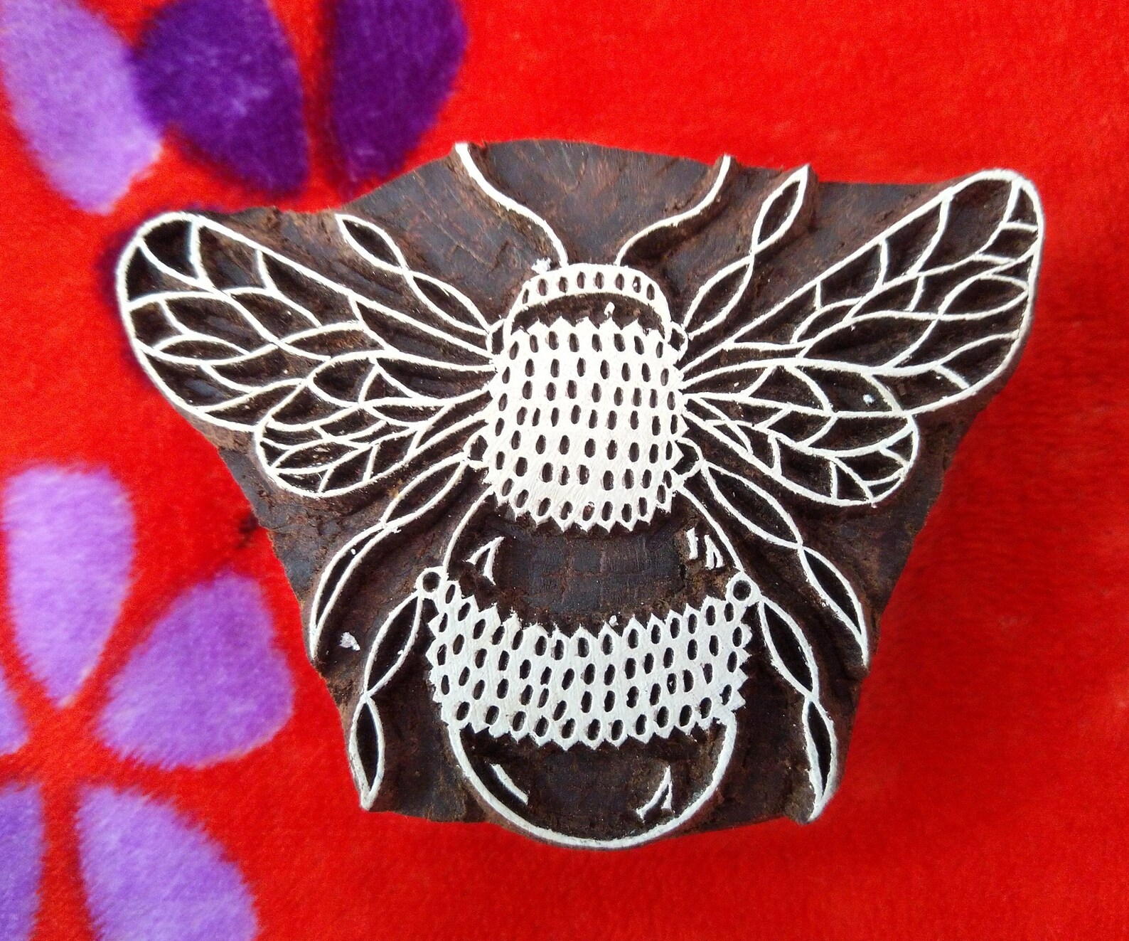 Beetle Wood Stamp Insect Stamp Hand Carved Indian Wood | Etsy