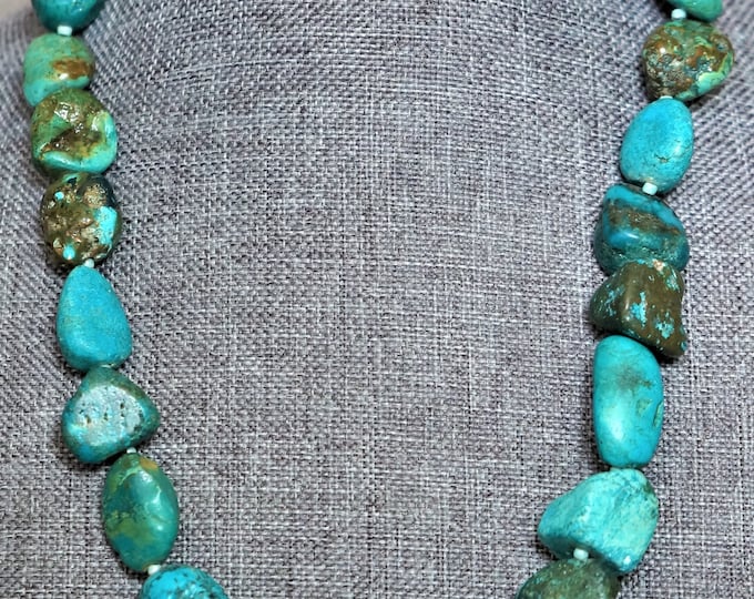 Large Genuine Turquoise Blue Green Turquoise Smooth Beads Irregular ...