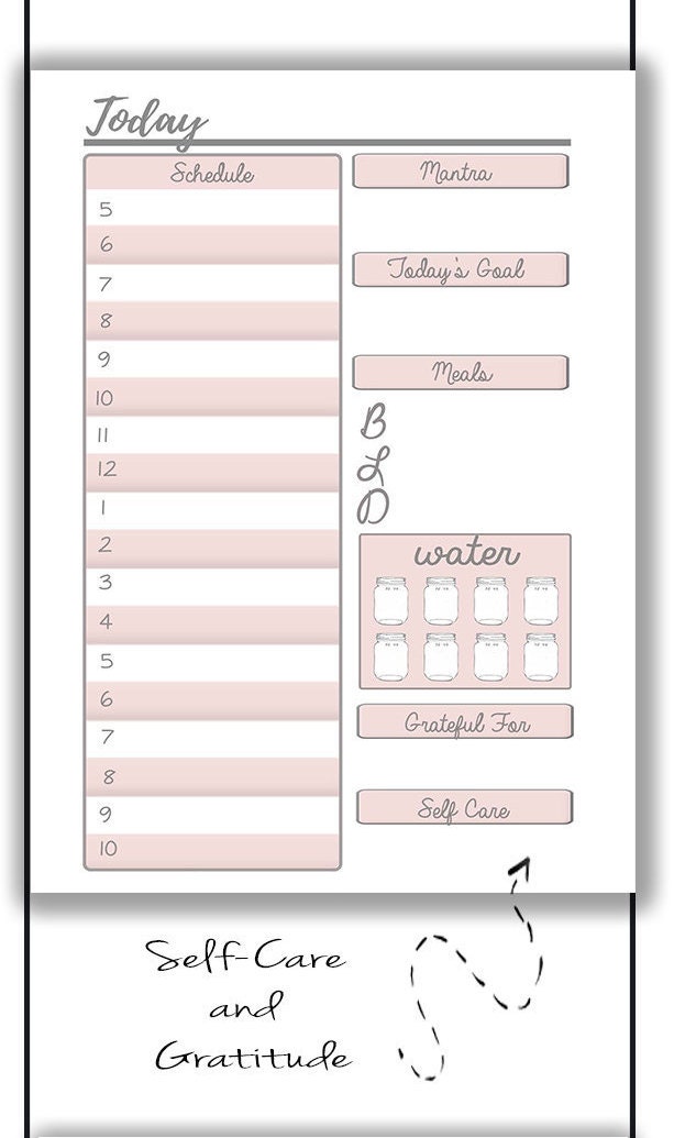 Double Sided Day on Two Pages Insert Personal Size Planner | Etsy