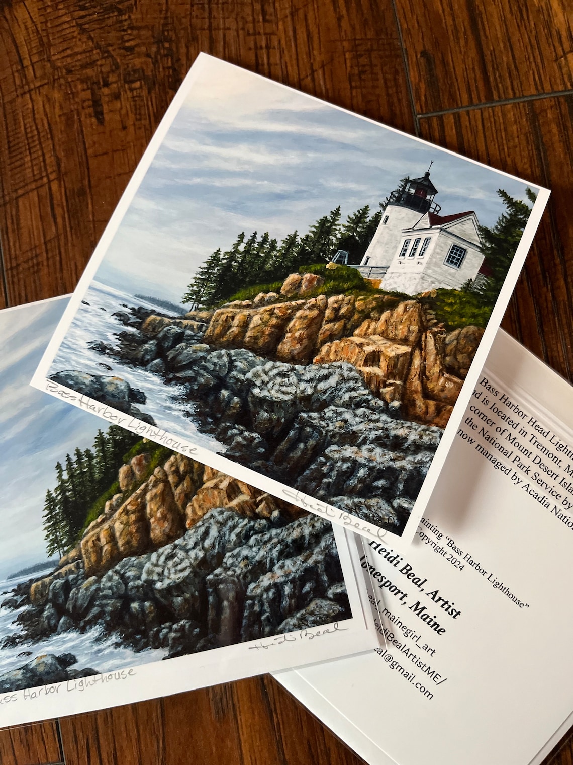 Bass Harbor Lighthouse, Maine - Fine Art Greeting Card - Hand Signed ...
